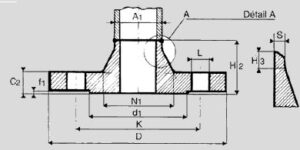 BRIDES A COLLERETTE A SOUDER EN BOUT Type 11 B - ISO PN10 - Dubocage